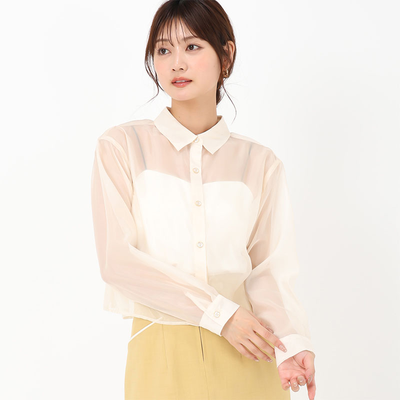 Cropped Sheer Shirt